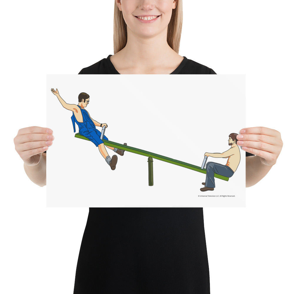 Dwight & Mose Seesaw Poster